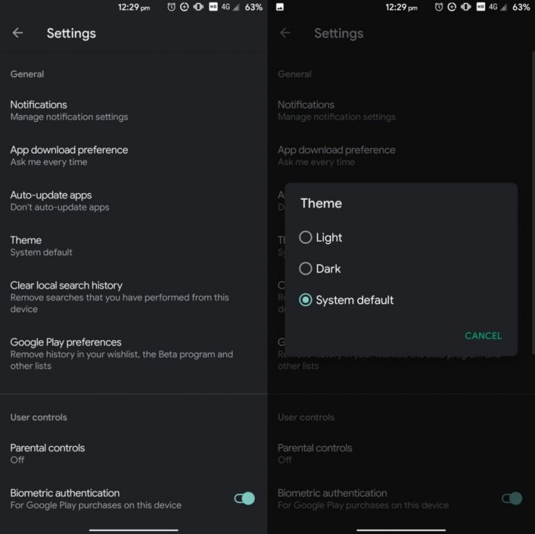Using Google Play Store in Dark Mode and Auto Change | Erkan Soft ...
